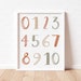 Neutral Numbers Poster, Boho 0-10 Print, 123 PRINTABLE Wall Art ...