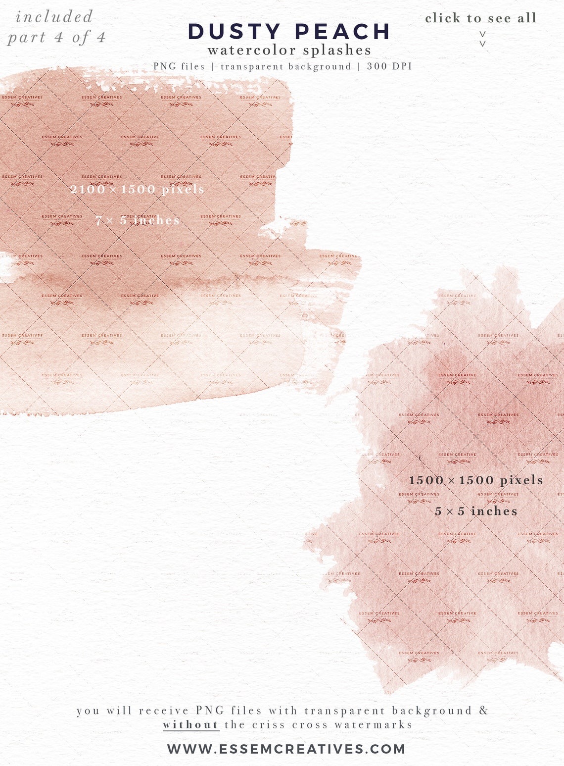 Dusty Peach Watercolor Flowers Clipart Floral Watercolor Clip | Etsy India