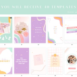 Rainbow Instagram Story Templates Canva, Inspirational Quotes for ...