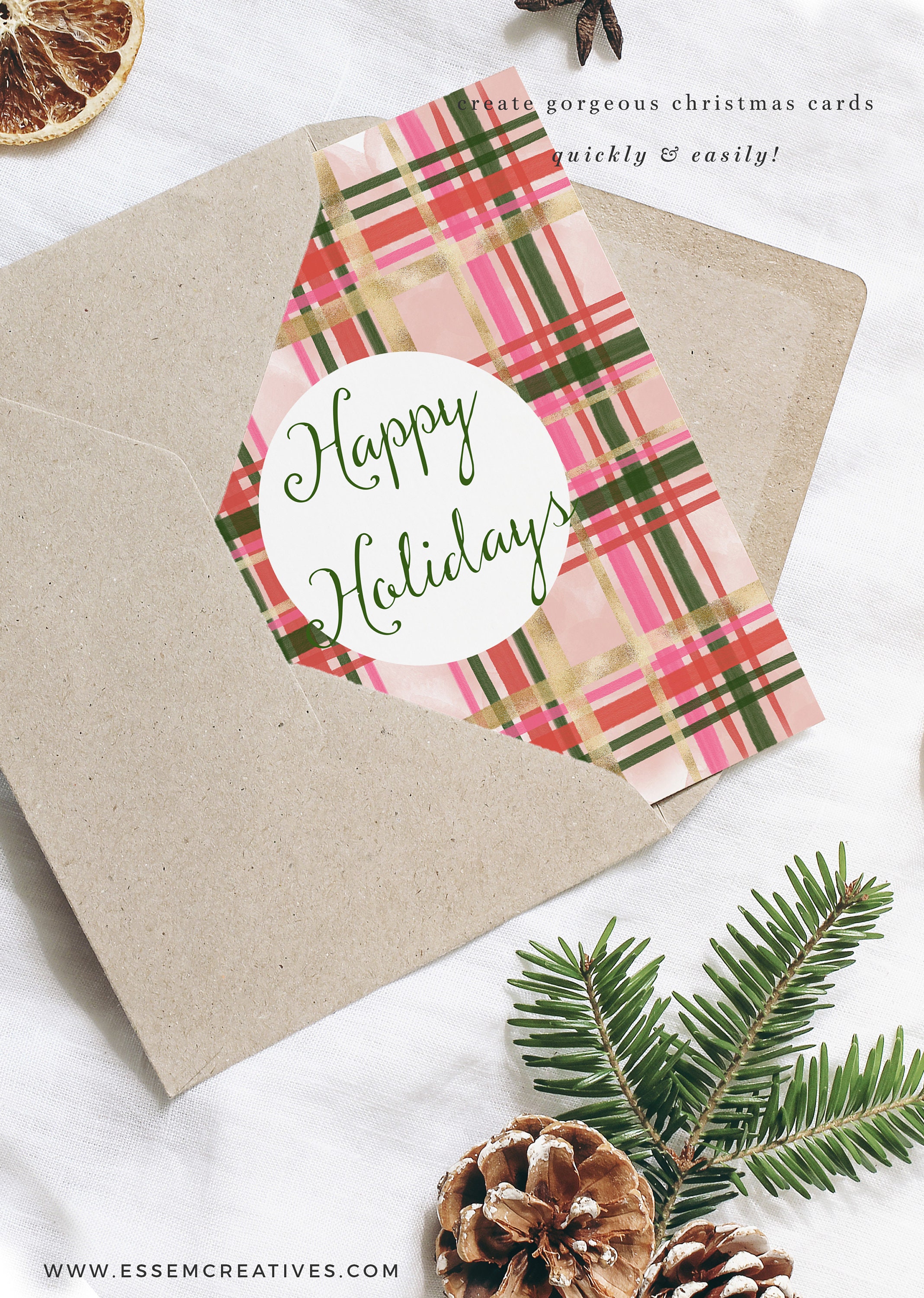 Christmas Plaid Pattern Digital Paper Seamless Repeat, Watercolor ...