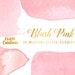 Blush Pink Watercolor Splash Clipart Pink Ombre Background - Etsy