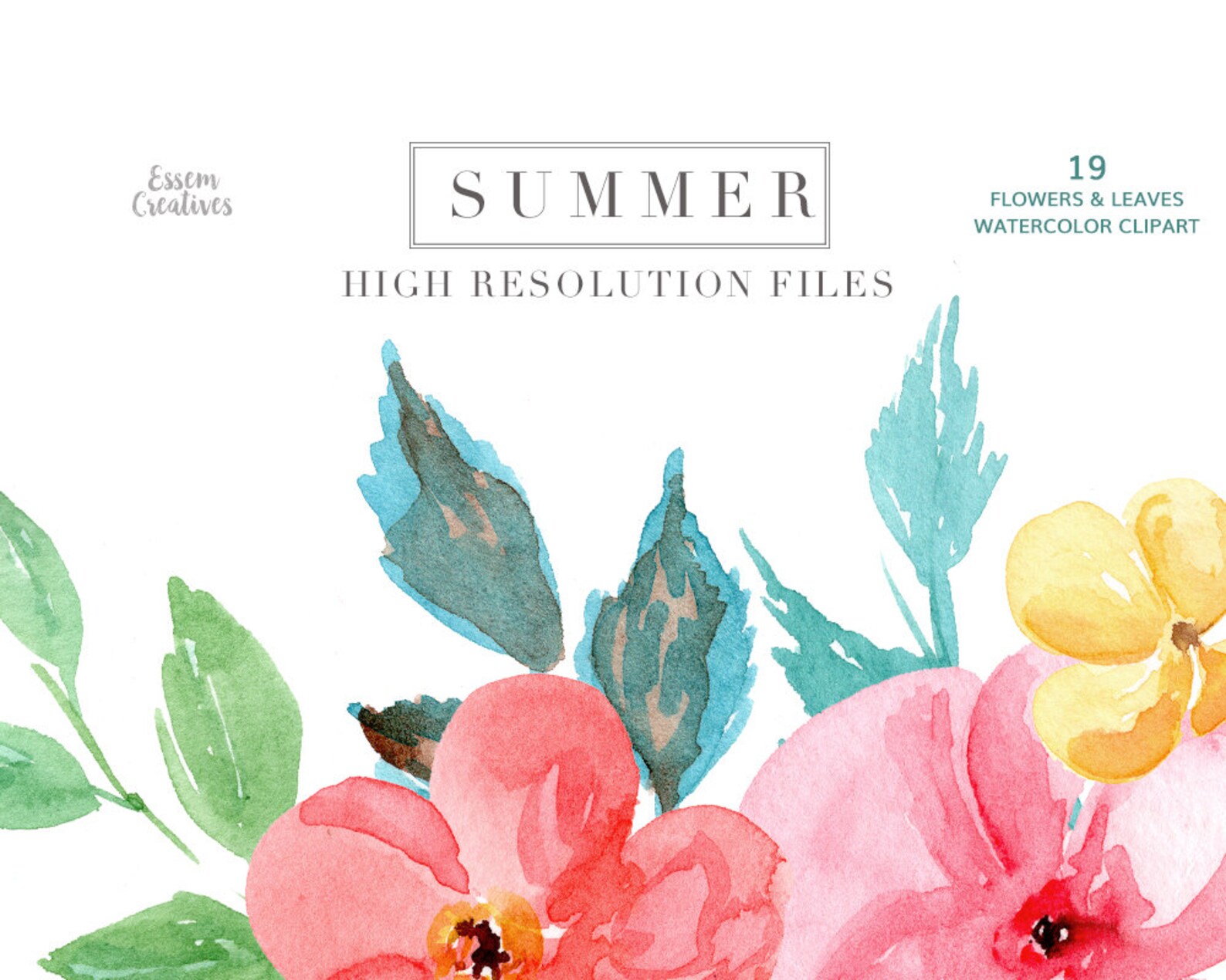 Tropical Watercolor Clipart Watercolour Flower Clip Art - Etsy