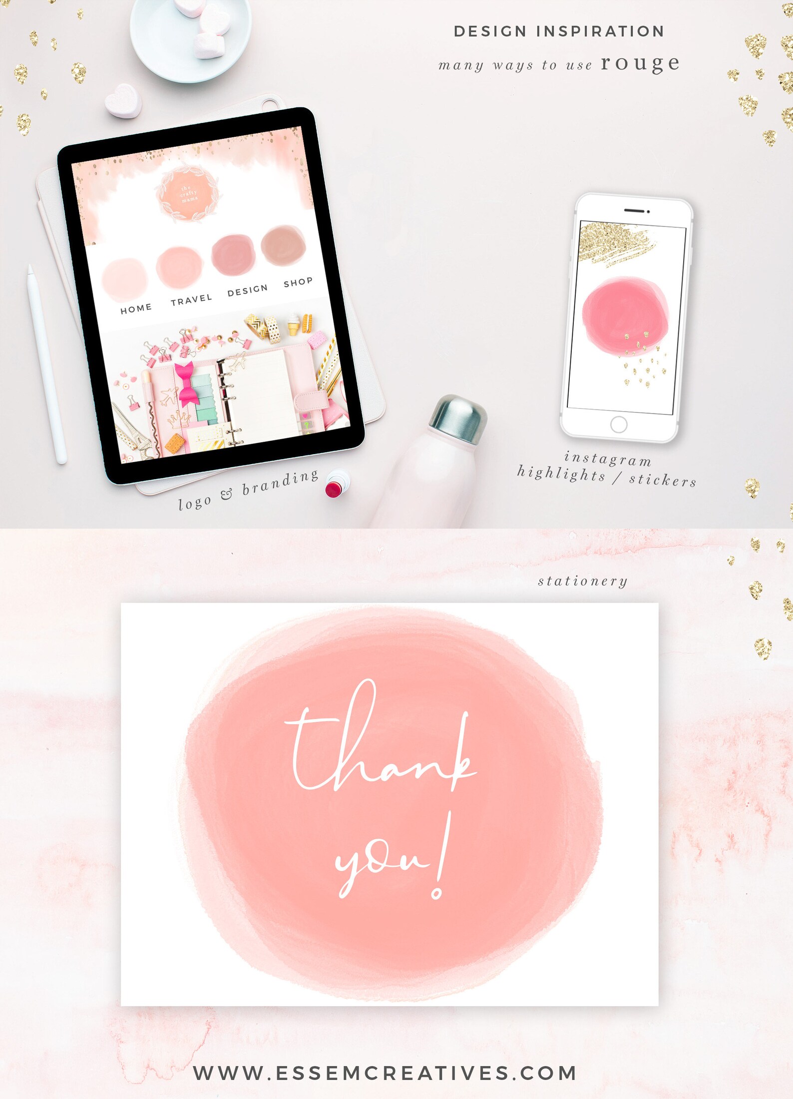 Pink Watercolor Circles Clipart Instagram Story Highlight | Etsy India