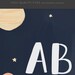 Solar System Alphabet Poster Navy Space Alphabet Print - Etsy