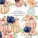 Floral Pumpkin Clipart, Watercolor Pumpkin Vase, Fall Flower Borders ...