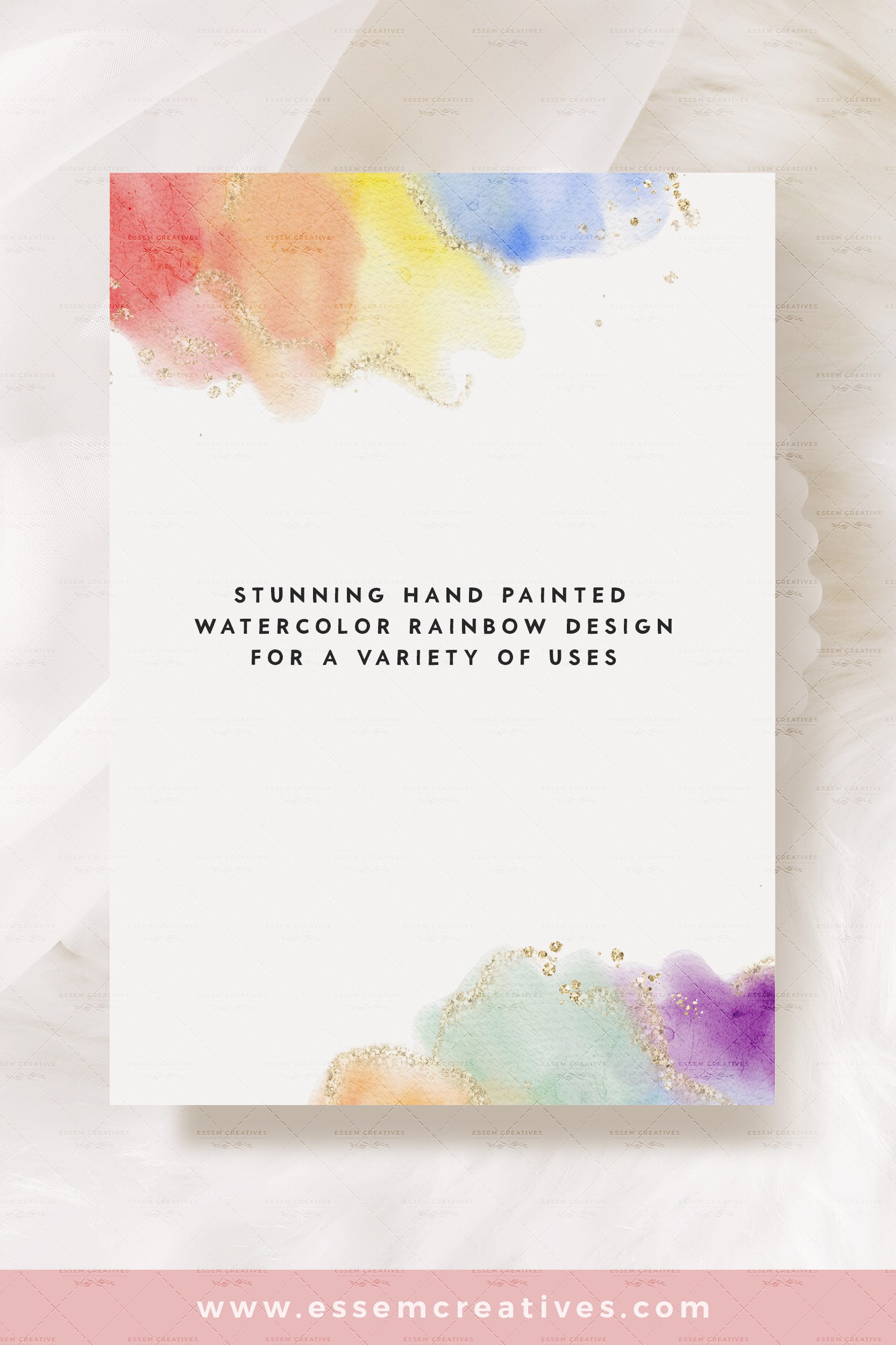 Rainbow Editable Blank Template, Watercolor Rainbow Printable Cards ...
