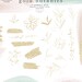 Gold Botanics Clipart, Sparkle Glitter Clipart Overlay, Sublimation PNG ...