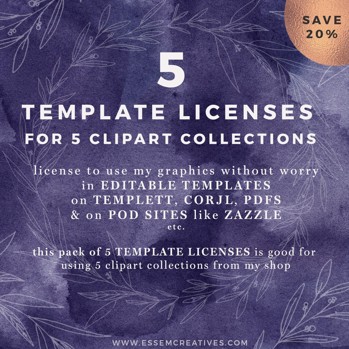 Template License for Using My Graphics in Digital Editable | Etsy