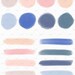 Pink and Blue Instagram Story Highlight Watercolor Circles - Etsy