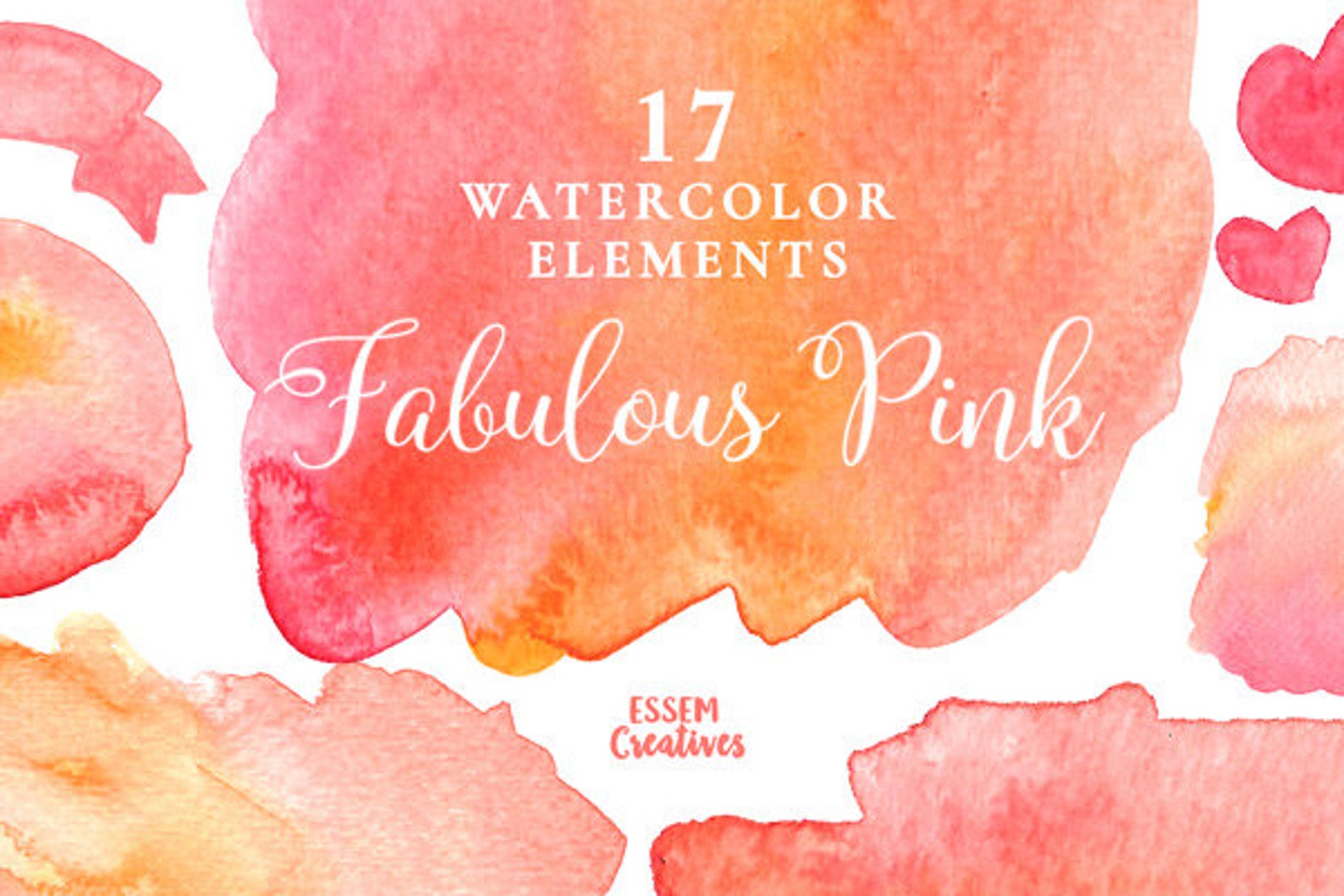 Pink Watercolor Splash Clipart Watercolour Texture Background - Etsy