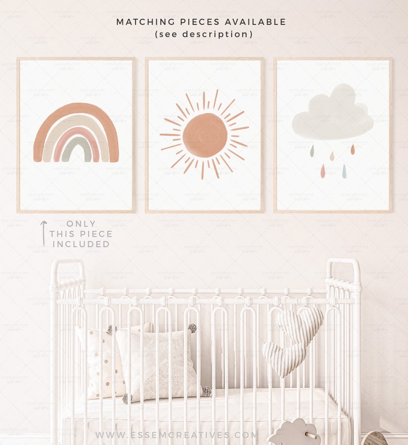 Neutral Rainbow Print, Boho Nursery Decor, PRINTABLE Rainbow Poster ...