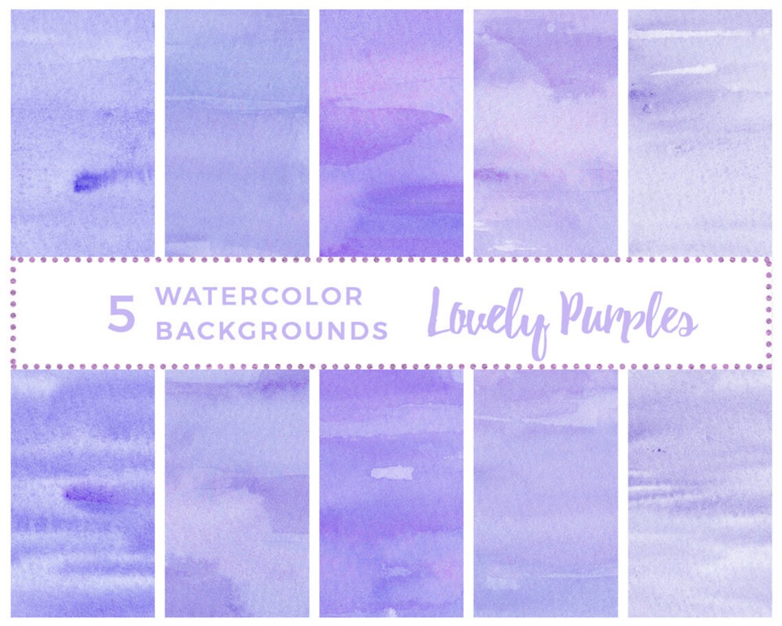 Abstract Purple Watercolor Clipart Lilac Watercolour - Etsy
