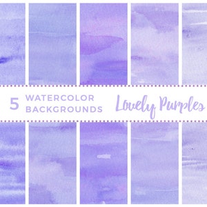 Abstract Purple Watercolor Clipart, Lilac Watercolour Background, Mauve ...