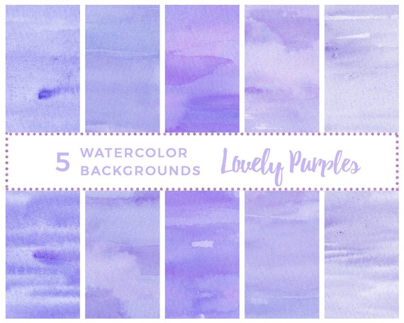 Abstract Purple Watercolor Clipart Lilac Watercolour - Etsy