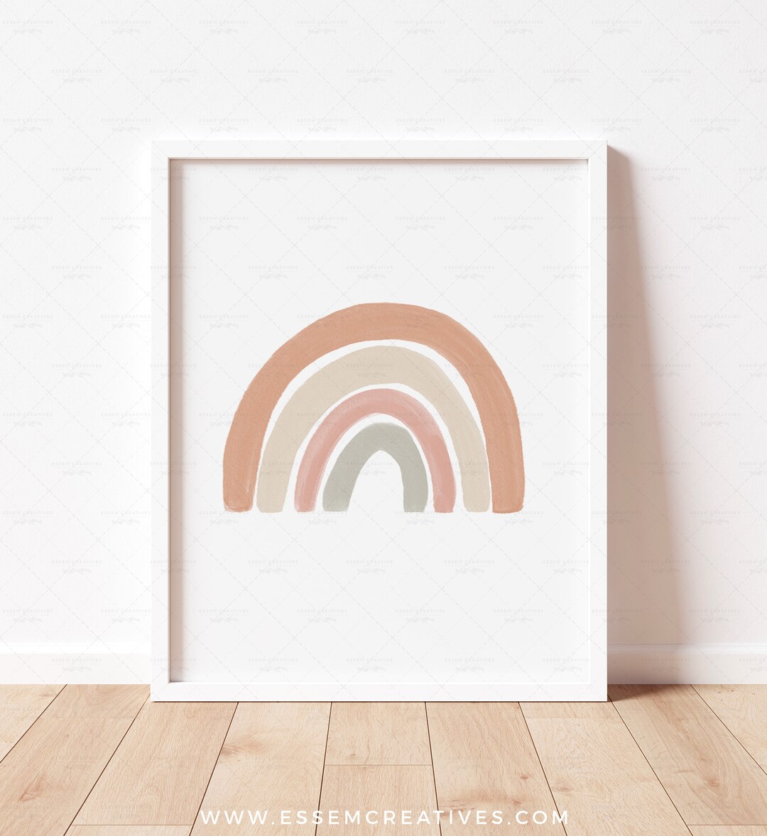 Neutral Rainbow Print, Boho Nursery Decor, PRINTABLE Rainbow Poster ...