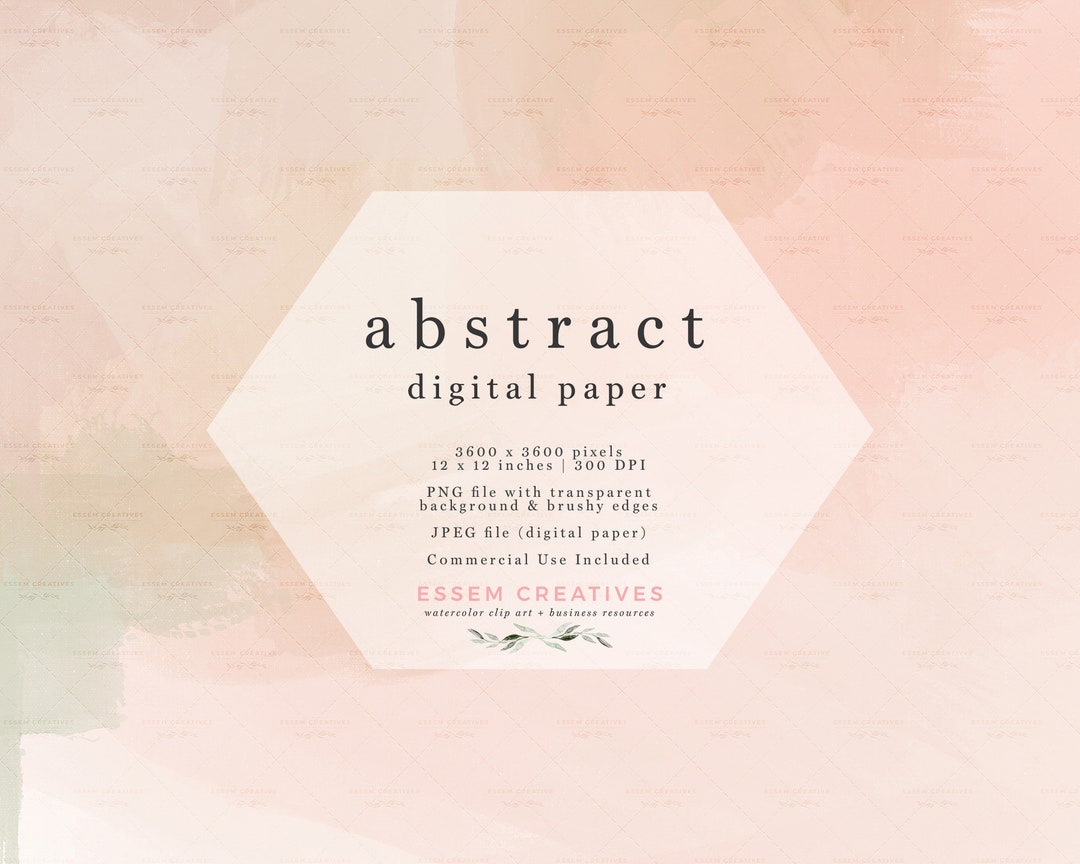 Abstract Watercolor Artistic Background Digital Paper, Neutral Blush ...