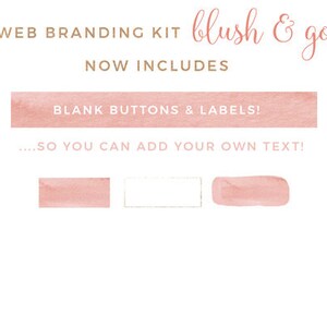 Blush Gold Web Blog Branding Kit, Blush Pink Branding, Feminine Blog ...
