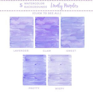 Abstract Purple Watercolor Clipart, Lilac Watercolour Background, Mauve ...