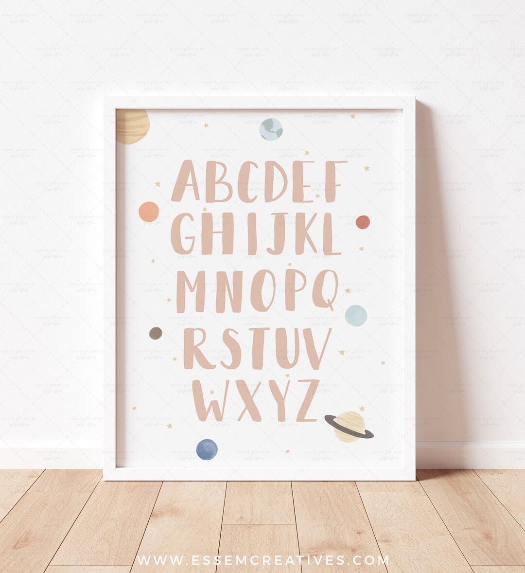 Solar System Alphabet Poster, Space Boho Alphabet Print, PRINTABLE Wall ...
