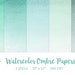 Watercolor Background Digital Paper, Turquoise Ombre, 12x12, Nautical ...