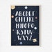 Solar System Alphabet Poster Navy Space Alphabet Print - Etsy