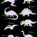 Unicorn Dinosaurs Silhouette Clip Art in Rainbow Colors for Kids ...