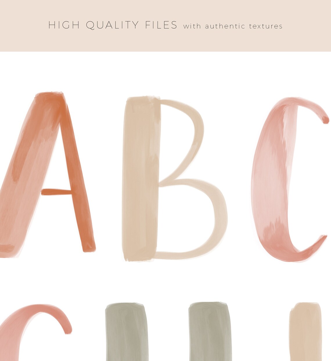 Neutral Alphabet and Numbers Print Boho Alphabet Poster - Etsy