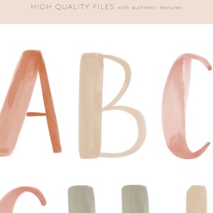 Neutral Alphabet and Numbers Print, Boho Alphabet Poster, PRINTABLE ...