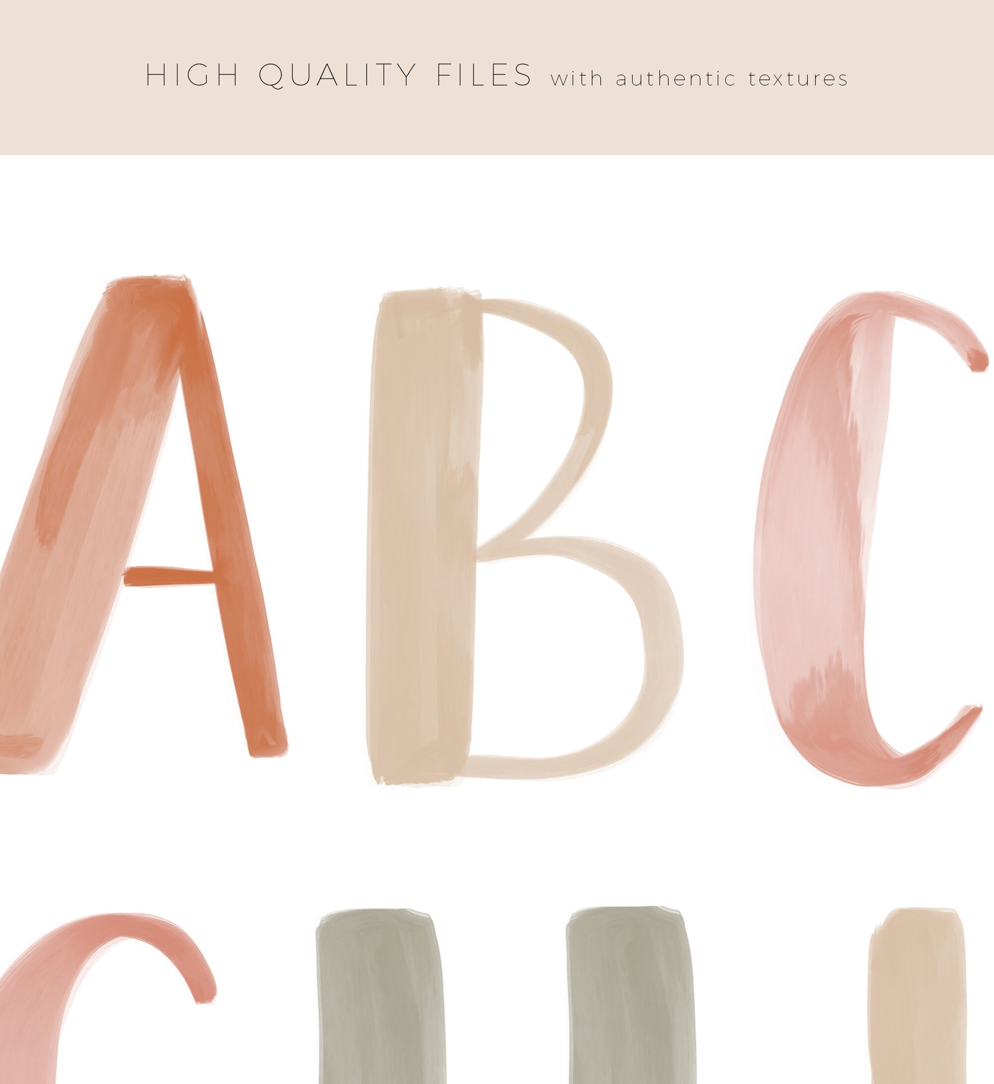 Neutral Alphabet and Numbers Print Boho Alphabet Poster - Etsy