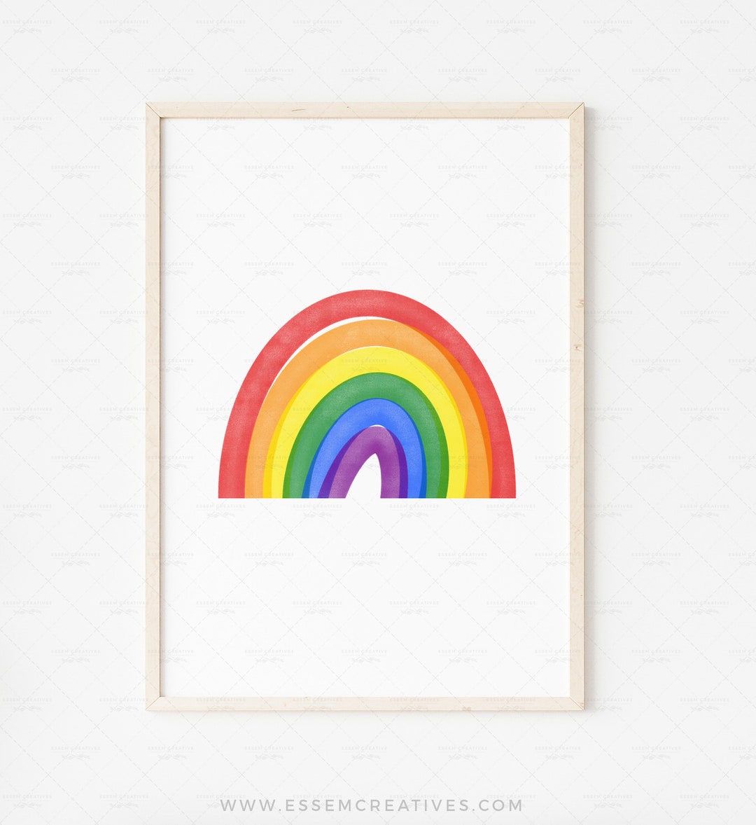 Rainbow Wall Art Print, Rainbow Poster, Rainbow Nursery Decor ...