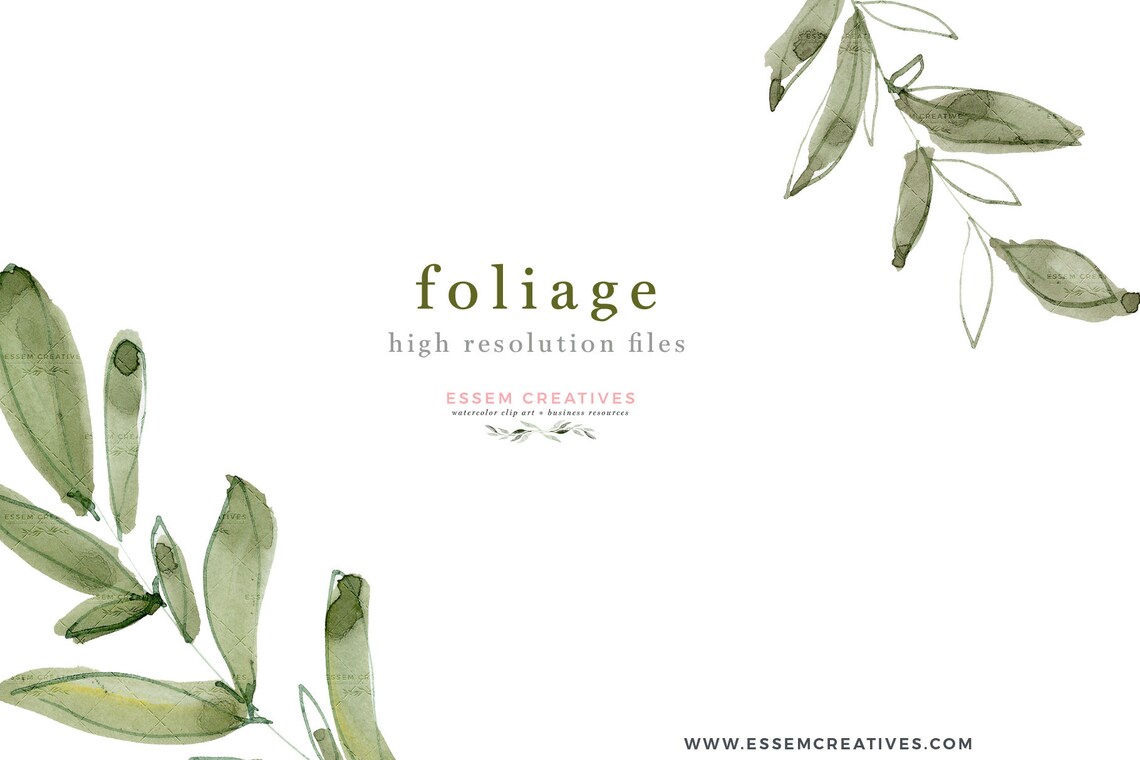 Watercolor Eucalyptus Clipart Foliage Greenery Clipart - Etsy