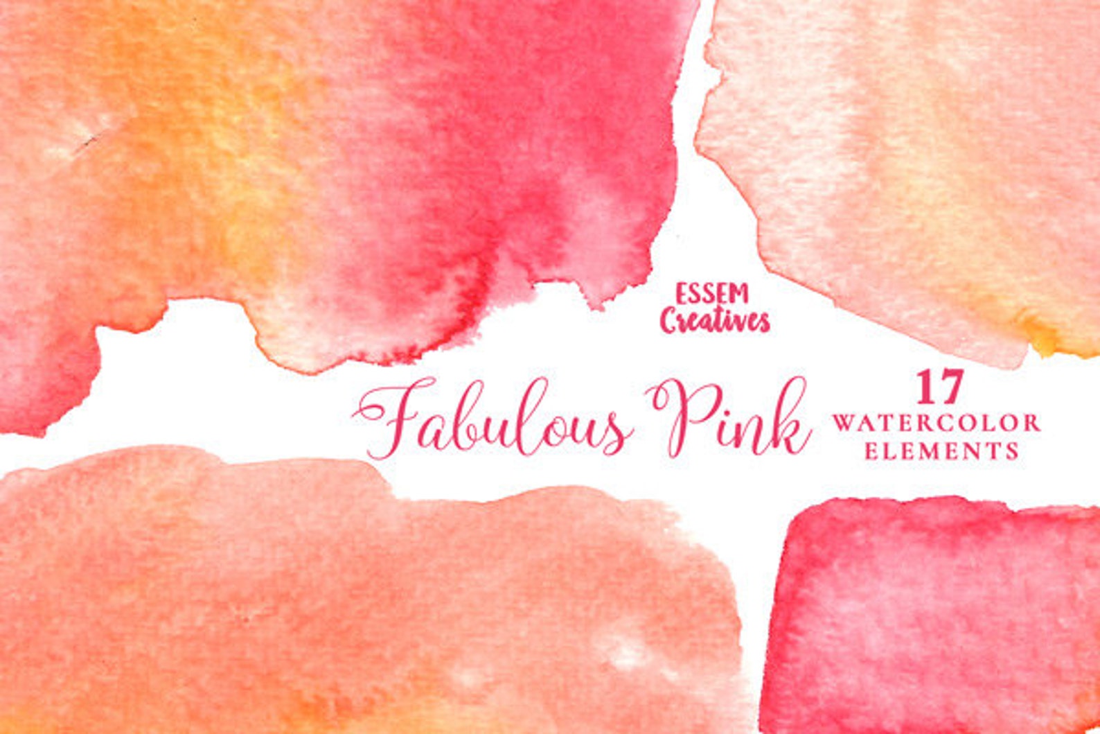 Pink Watercolor Splash Clipart Watercolour Texture Background - Etsy