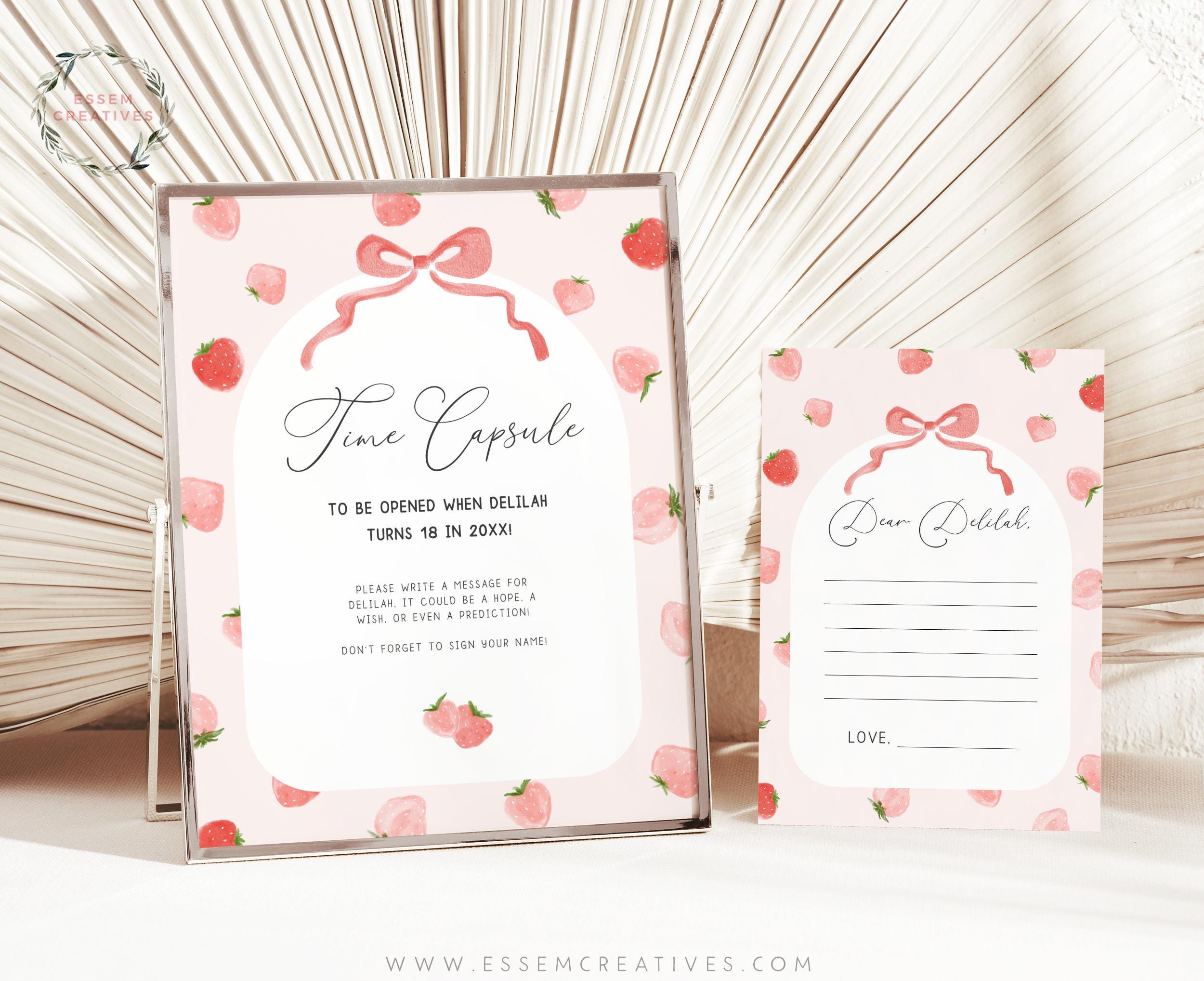 Editable Berry Food Label Templates, Printable Strawberry Birthday ...