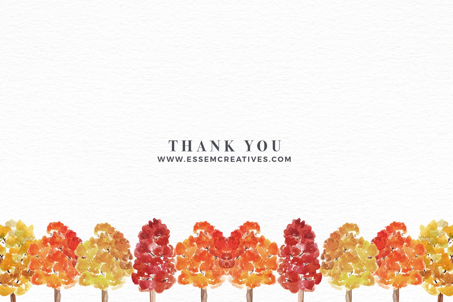 Fall Foliage Trees Clipart Forest Card Background Rustic | Etsy