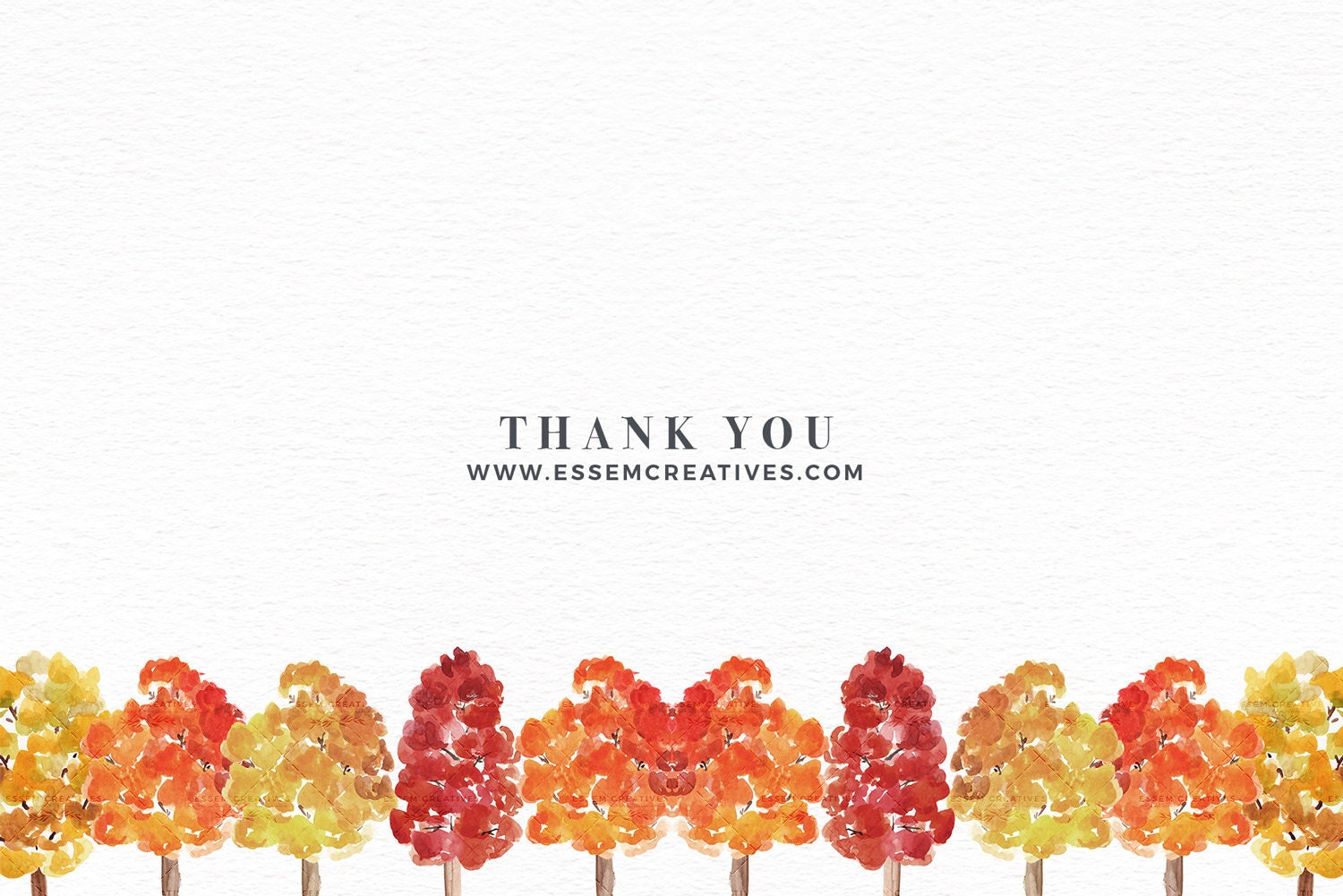 Fall Foliage Trees Clipart Forest Card Background Rustic | Etsy