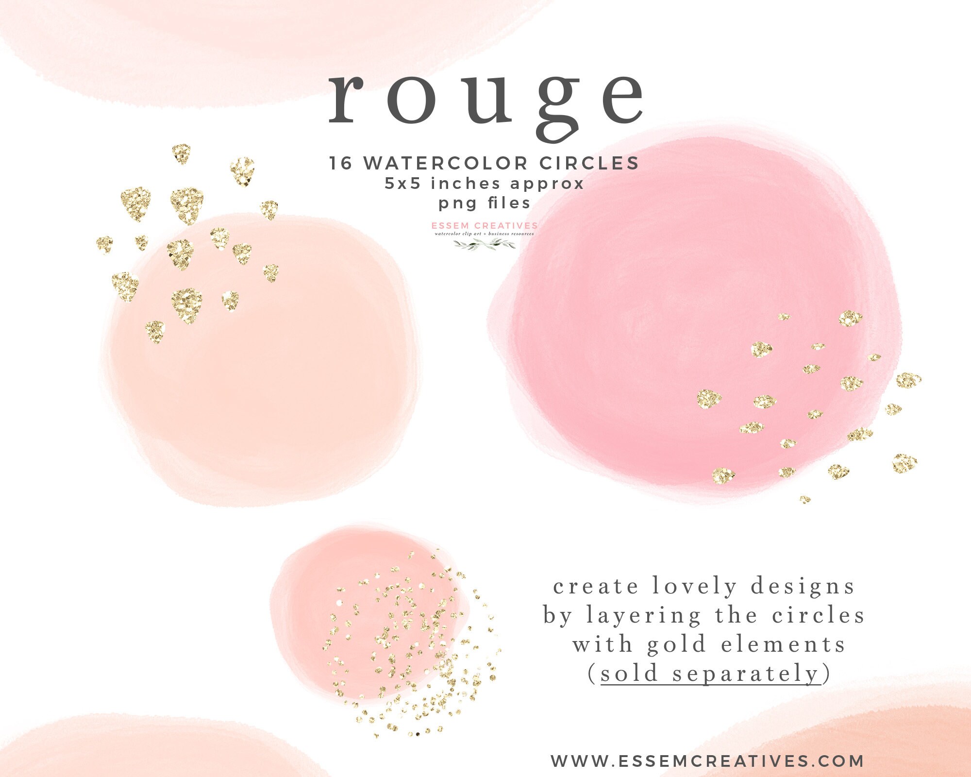 Pink Watercolor Circles Clipart Instagram Story Highlight | Etsy India