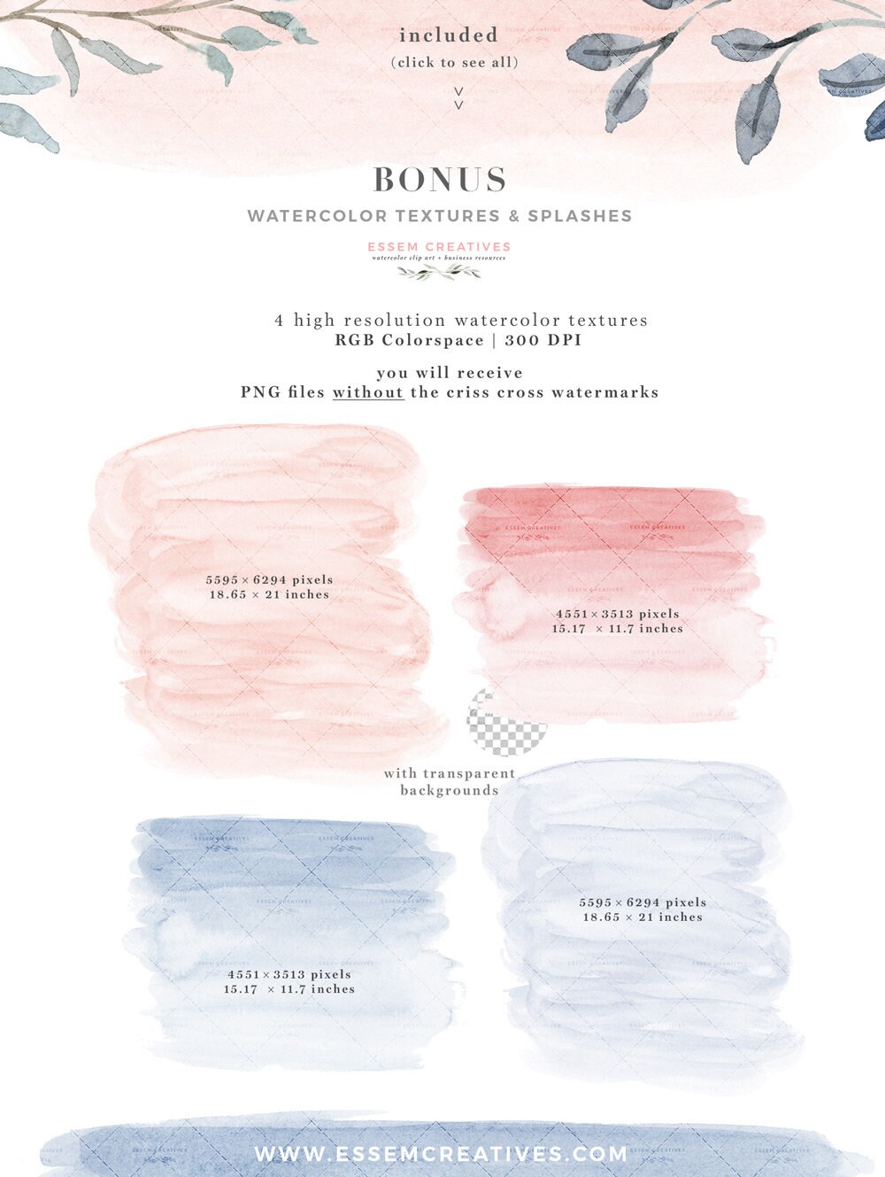 Watercolor Splash Brush Strokes Clipart Abstract Dusty Rose | Etsy