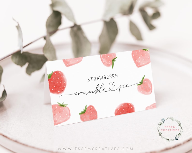 Editable Berry Food Label Templates, Printable Strawberry Birthday ...