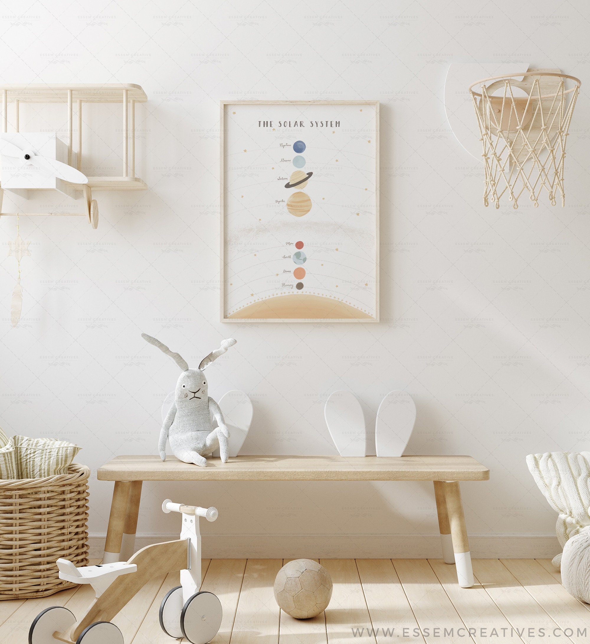 Solar System Poster Boho Planets Space Celestial Print - Etsy