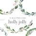 Christmas Wreath Clipart Holly Jolly Clip Art Watercolor