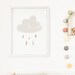 Neutral Cloud and Rain Poster, Boho Nursery Decor, PRINTABLE Cloud Wall ...