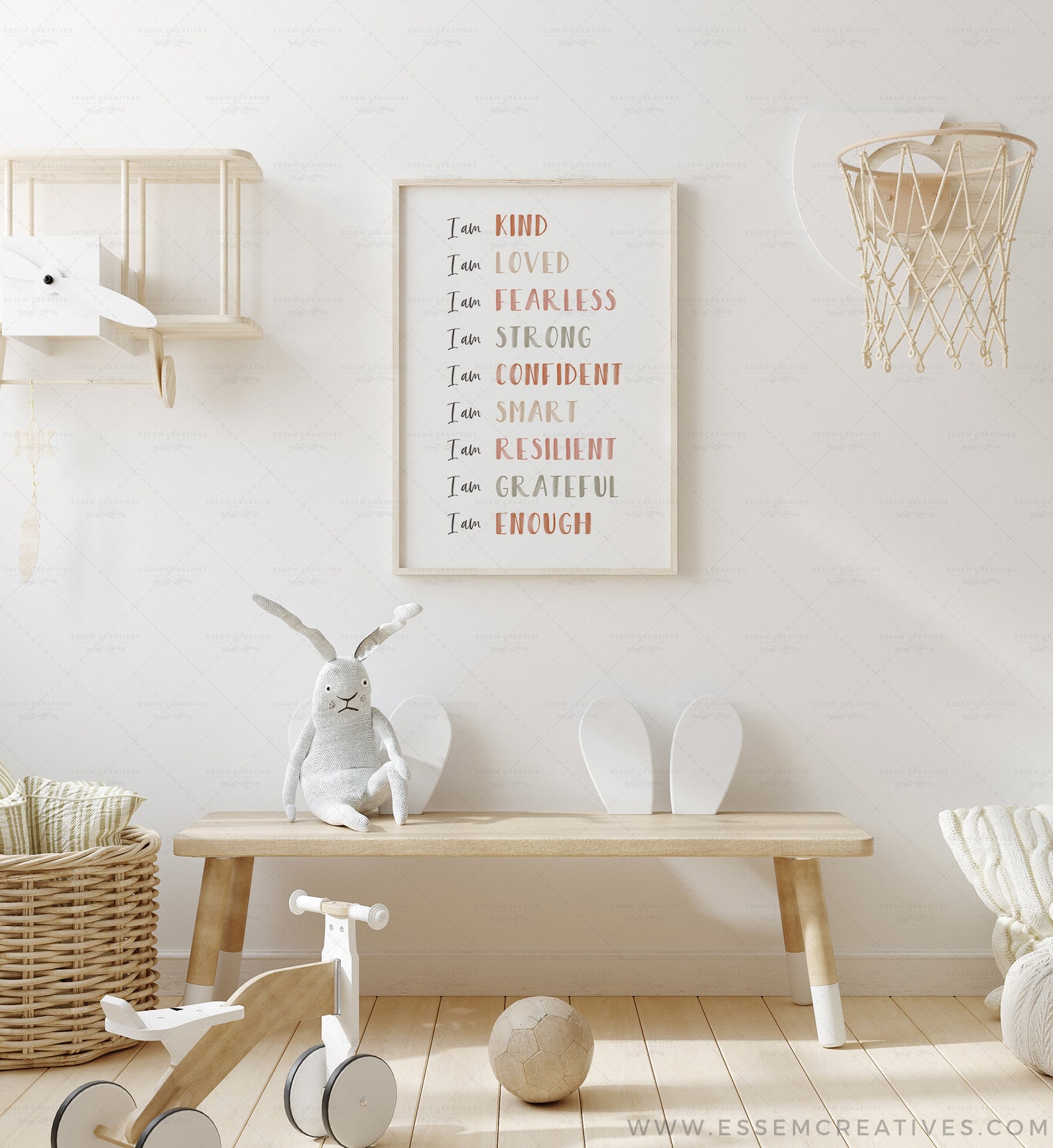 Neutral Affirmations for Kids Poster Boho Daily Saying Print - Etsy