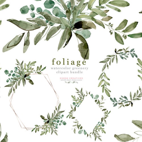 Eucalyptus Wreath Greenery Frame Foliage Leaves Clipart - Etsy