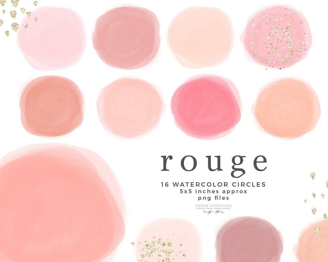 Pink Watercolor Circles Clipart, Instagram Story Highlight, Digital ...