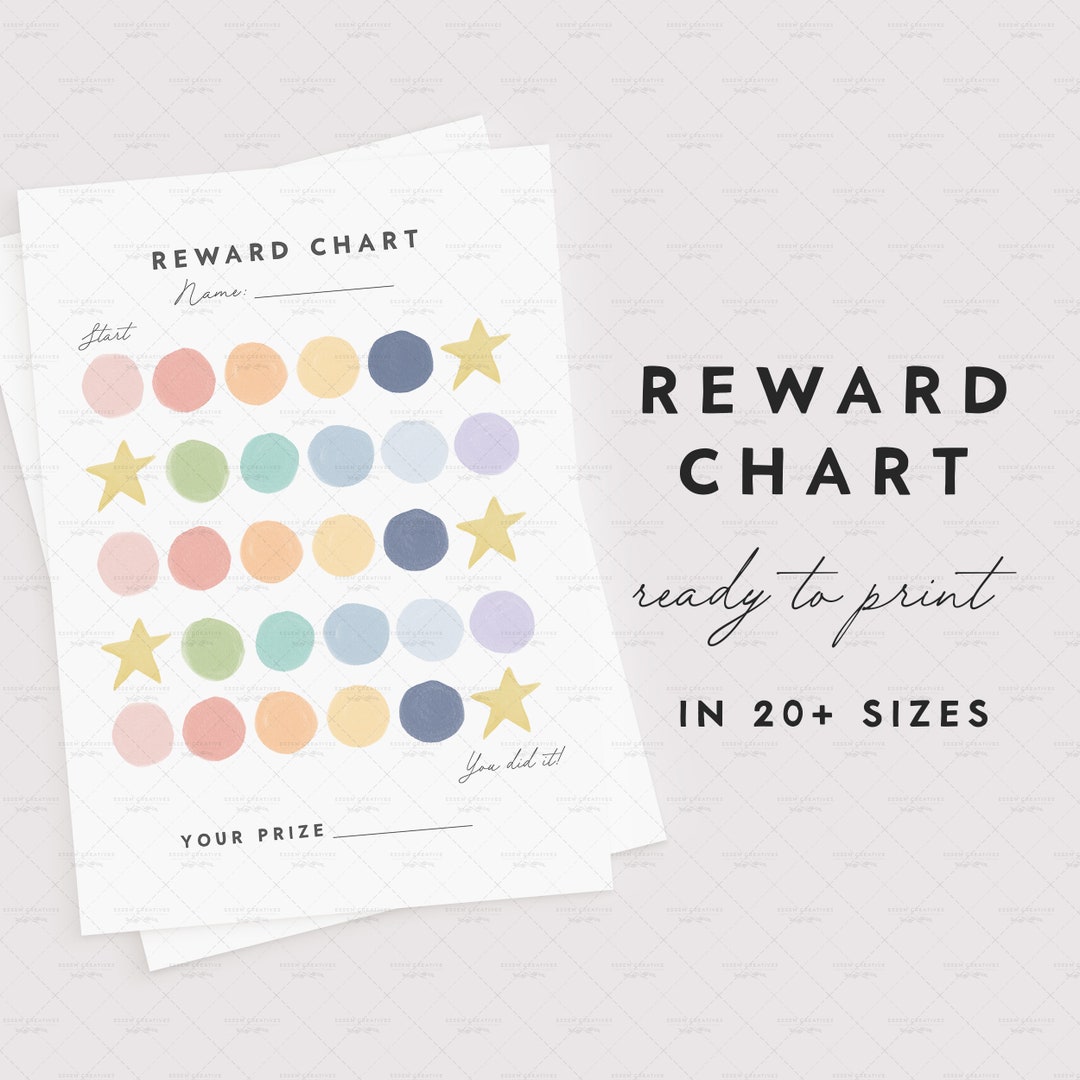 Reward Chart for Kids, Toddler Reward Chart, Reward Chart, Boys and ...
