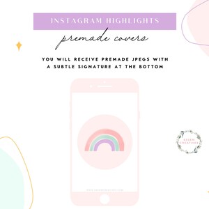 Rainbow Instagram Story Highlight Covers, Social Media Brand, Modern ...