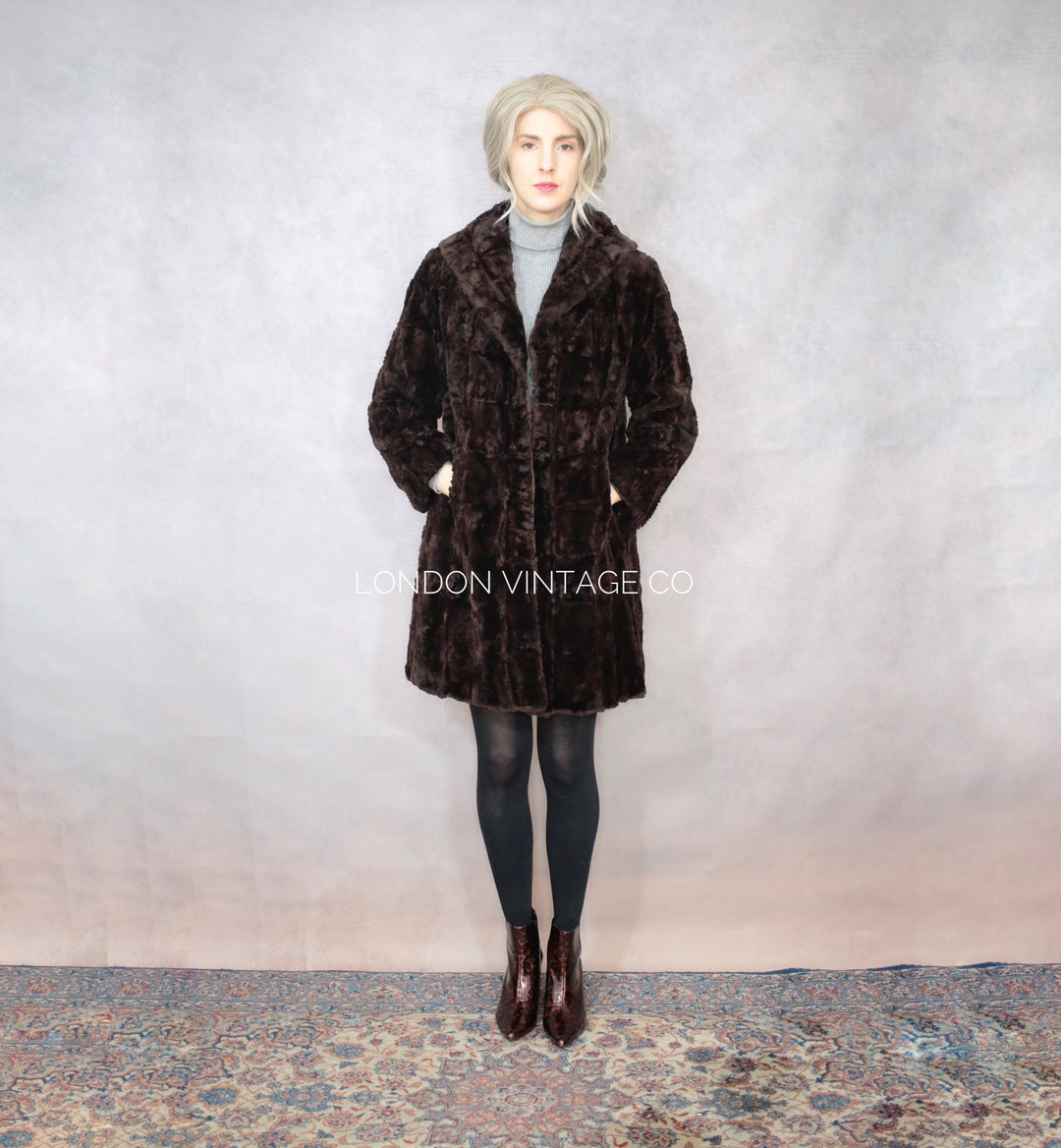 Size S | 1930s Mole Fur Coat {real Fur/vintage Fur/black Fur/full ...