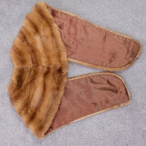 1940s-1950s Mink Fur Stole vintage Mink Fur/real Fur/mink Fur Wrap/mink ...