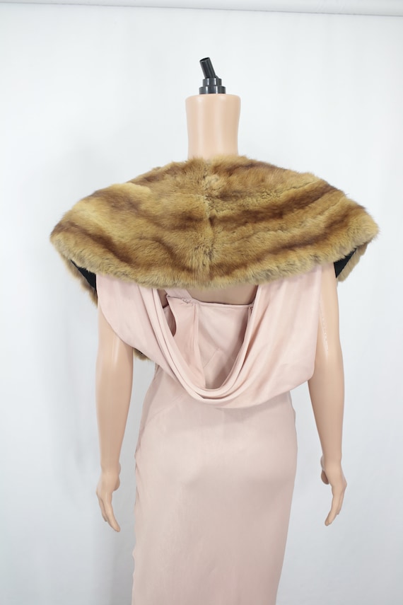 1940s-1950s golden sable fur collar {Real sable fur/v… - Gem