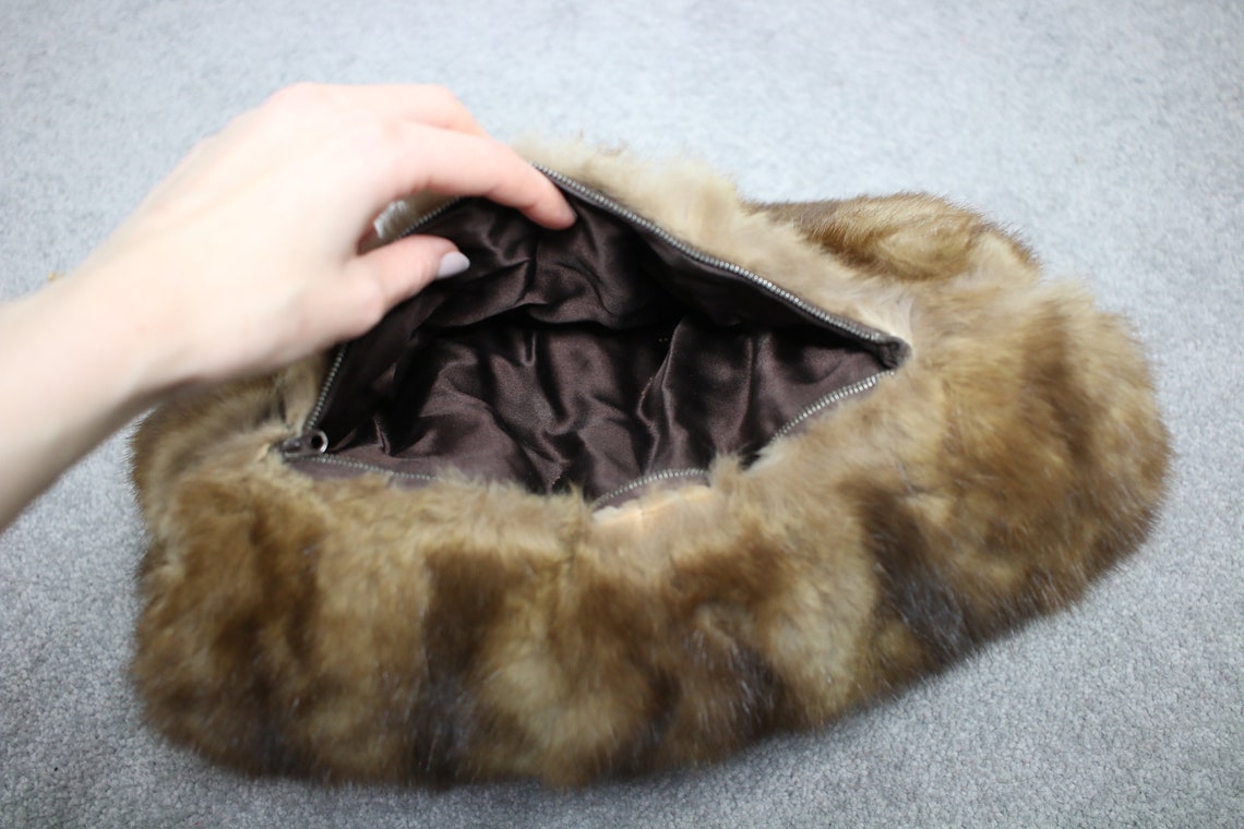1940s-1950s sable fur muff Real fur muff/fur hand warmer/fur | Etsy
